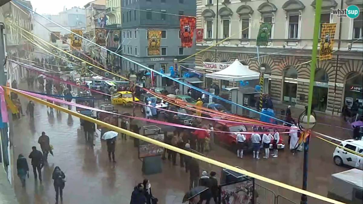 Rijeka, pogled na Korzo, Rijeka, [ Upravo sada, UŽIVO ] LiveStreaming ...