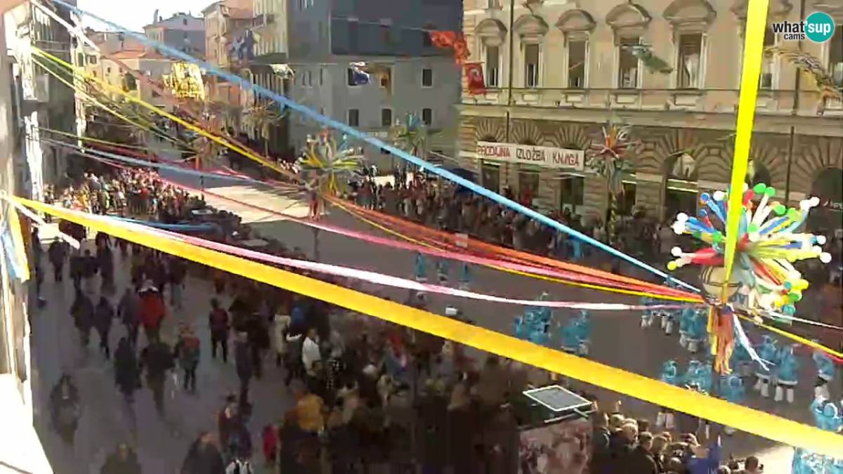 Rijeka, pogled na Korzo, Rijeka, [ Upravo sada, UŽIVO ] LiveStreaming ...