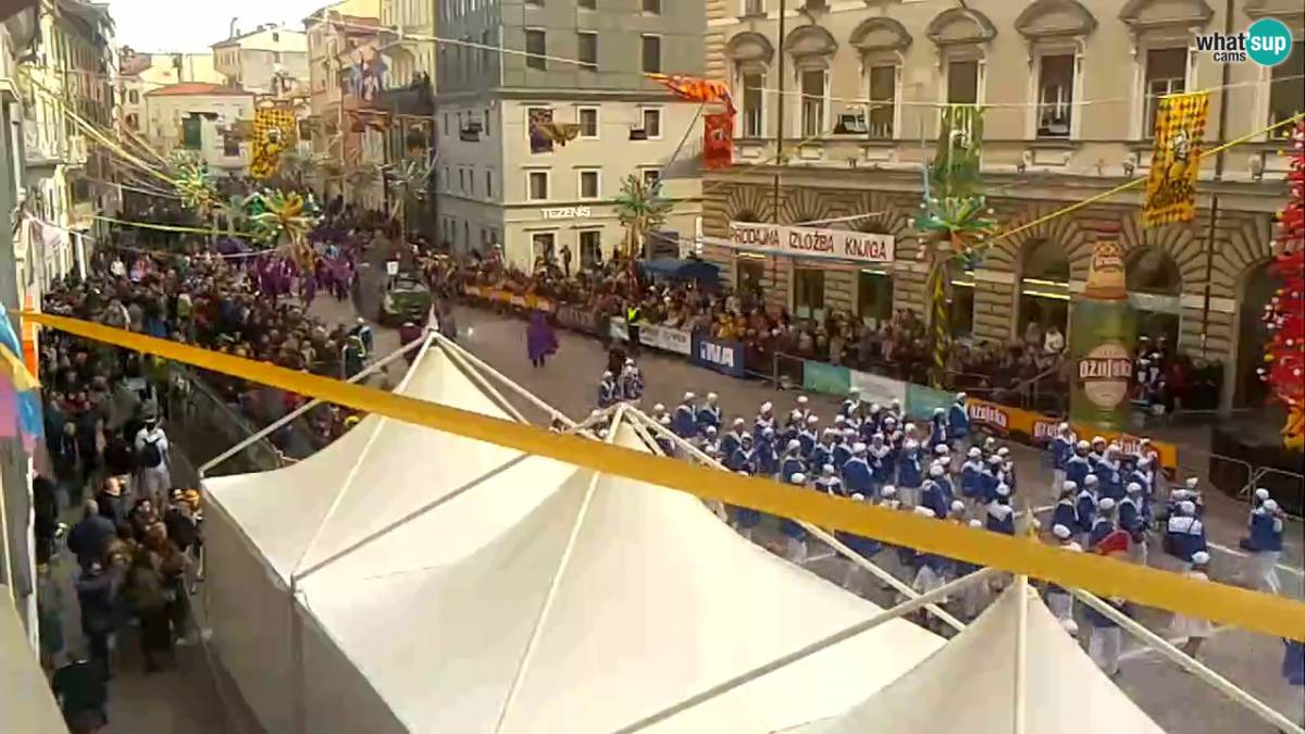 Rijeka, pogled na Korzo, Rijeka, [ Upravo sada, UŽIVO ] LiveStreaming ...