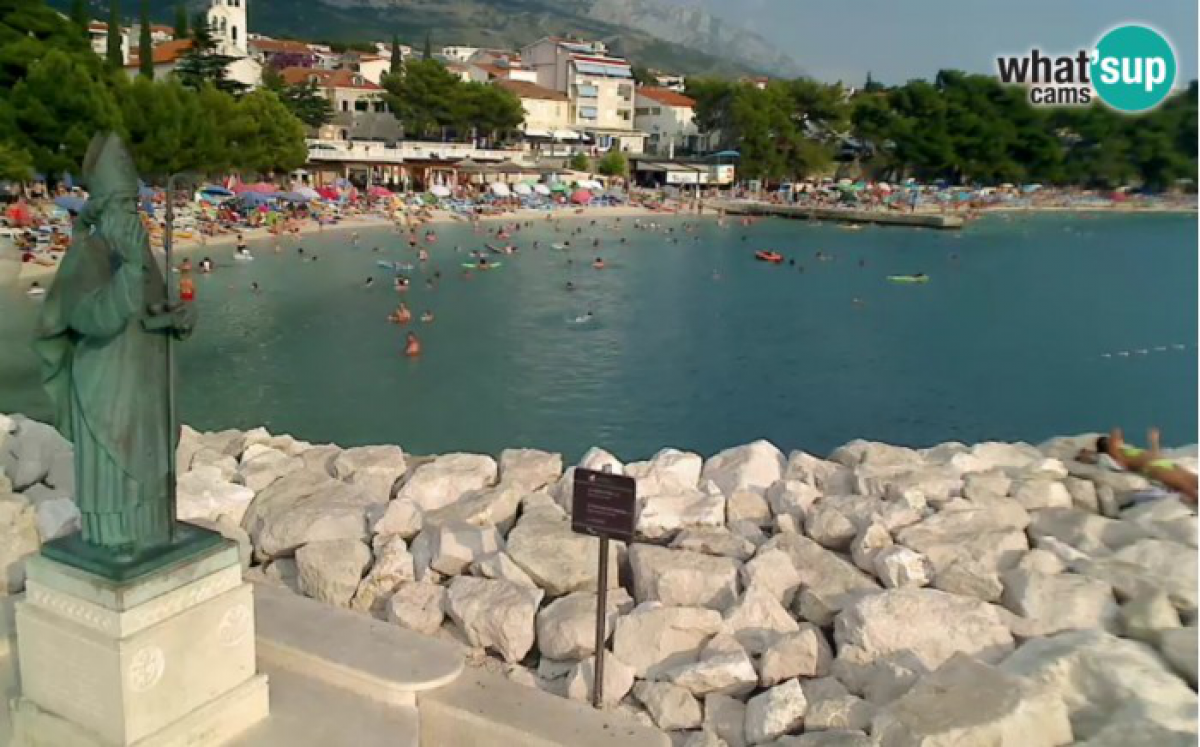 Baska Voda, beach Nikolina, Baška Voda, [ Right now, LIVE ...